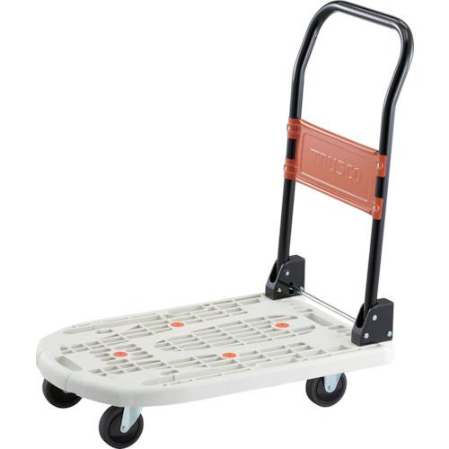 TRUSCO 樹脂台車 カルティオ 折畳 780X490 黒 MPK-720-BK[トラスコ中山]の通販｜配管部品.com